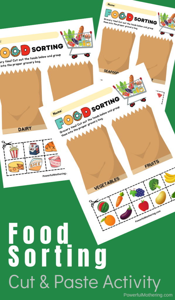 Free Printable Food Sorting Activity - Powerful Mothering - Learning ...