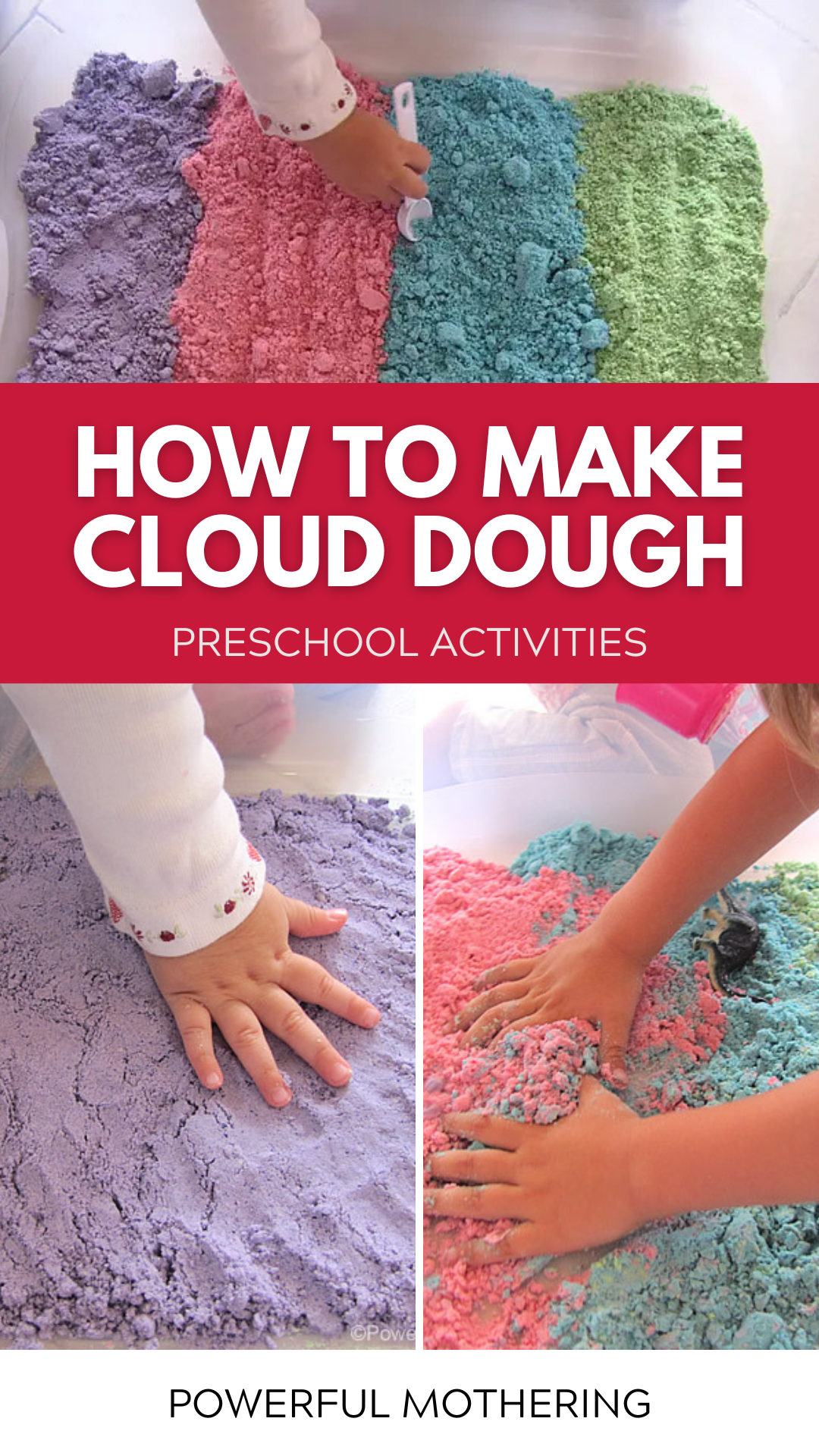 How to Make Cloud Dough Recipe (Colorful & Taste Safe) - Powerful ...