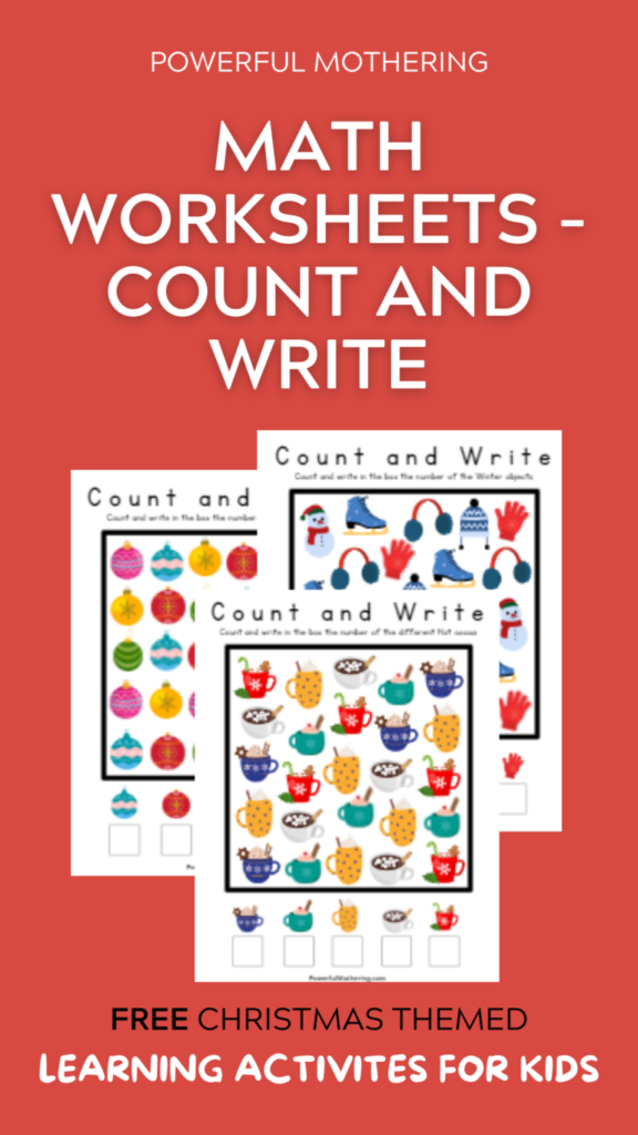 Math Worksheets – Count and Write - Powerful Mothering - Learning ...