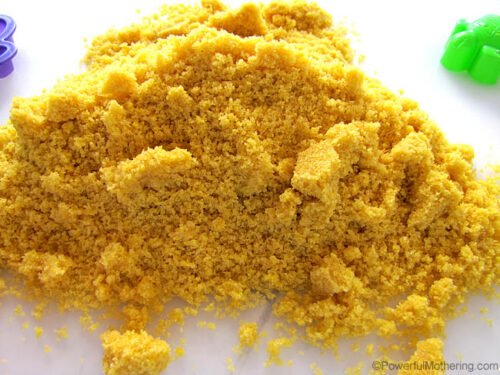 How to Make Homemade Moon Sand Recipe (Taste Safe) - Powerful Mothering ...