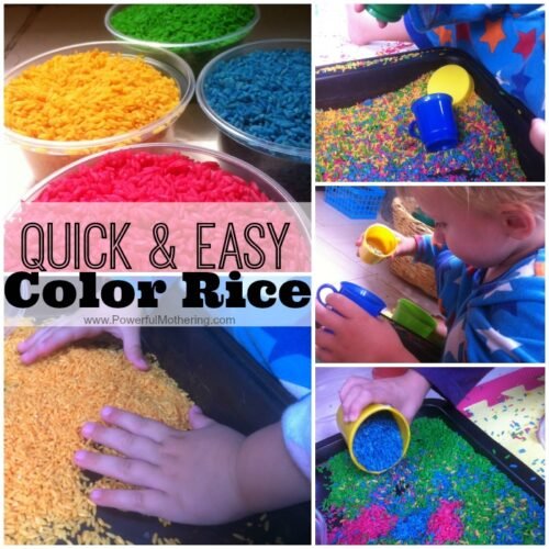 How to Make Color Rice for Sensory Play - Powerful Mothering - Learning ...