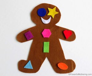 Gingerbread Man Shape Matching Busy Bag - Powerful Mothering - Learning ...