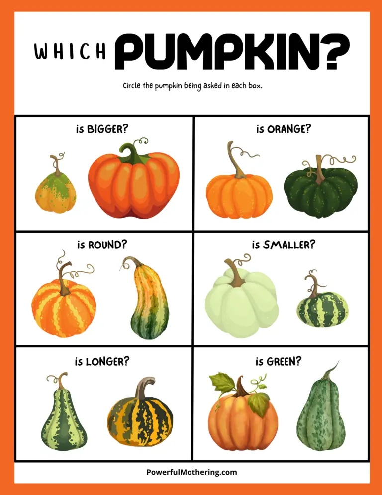 Printable Pumpkin Activities For Preschoolers - Powerful Mothering ...